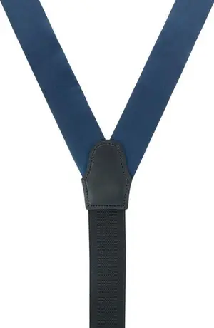 Trafalgar Sutton Silk Formal Suspenders - Navy