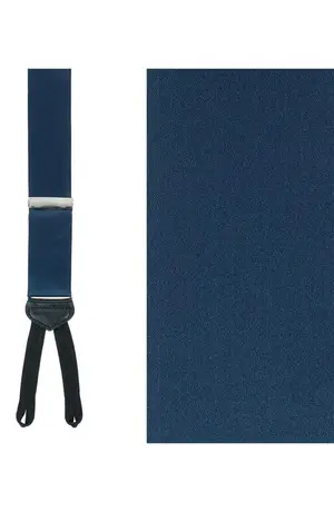 Trafalgar Sutton Silk Formal Suspenders - Navy