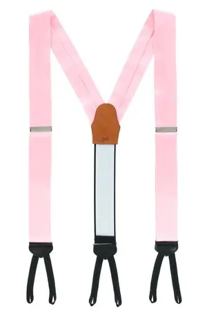 Trafalgar Sutton Silk Formal Suspenders - Pink