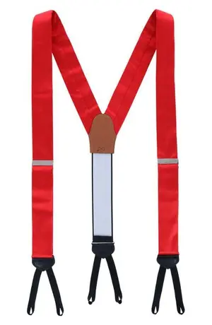 Trafalgar Sutton Silk Formal Suspenders - Red