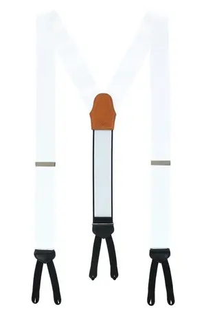 Trafalgar Sutton Silk Formal Suspenders - White