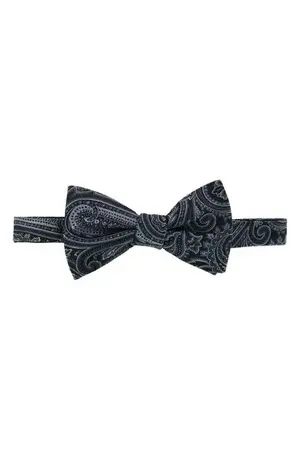 Trafalgar Trafalgar Sutton Pre-Tied Silk Bow Tie Black Paisley