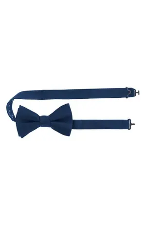 Trafalgar Trafalgar Sutton Pre-Tied Silk Bow Tie Navy