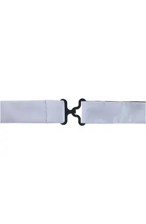 Trafalgar Sutton Pre-tied Silk Bow Tie - Silver