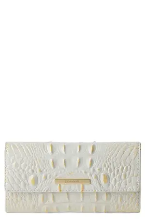 Brahmin Cordelia Croc Embossed Leather Wallet - Chantilly
