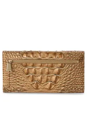 Brahmin Cordelia Croc Embossed Leather Wallet - Driftwood