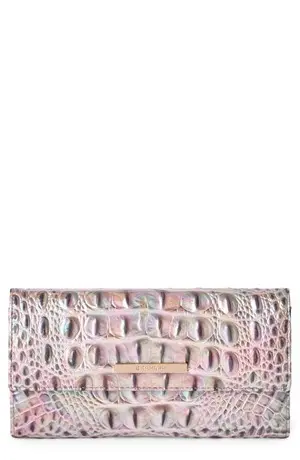 Brahmin Cordelia Croc Embossed Leather Wallet - Silk Mist