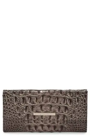 BRAHMIN Cordelia Croc Embossed Leather Wallet