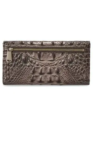 Brahmin Cordelia Croc Embossed Leather Wallet - Smokey Taupe Melbourne