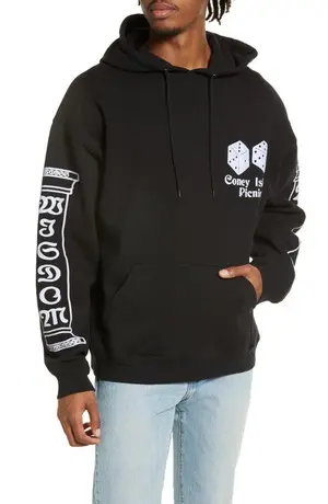 CONEY ISLAND PICNIC Lucky Number Graphic Cotton Hoodie