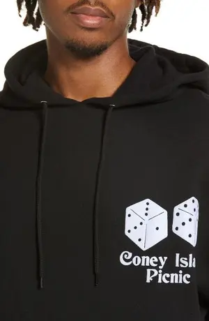 CONEY ISLAND PICNIC Lucky Number Graphic Cotton Hoodie