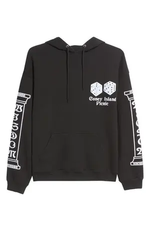 CONEY ISLAND PICNIC Lucky Number Graphic Cotton Hoodie