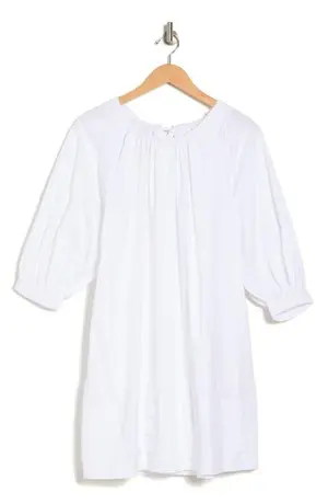 English Factory Pleated Hem Cotton Minidress