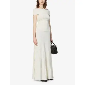 Khaite Marca Fitted Knitted Maxi Dress - Ivory | Editorialist