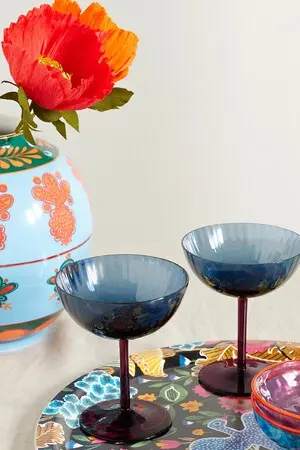 La DoubleJ Set Of Two Murano Glass Champagne Coupes