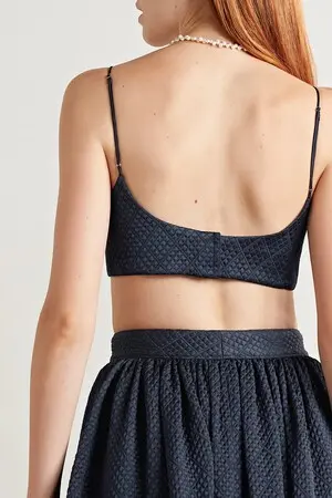 Adam Lippes Matelassé Wool-blend Bralette