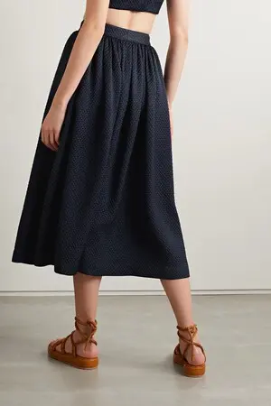 Adam Lippes Matelassé Wool-blend Midi Skirt