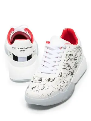 Stella McCartney Loop Mickey Mouse-print Sneakers - White
