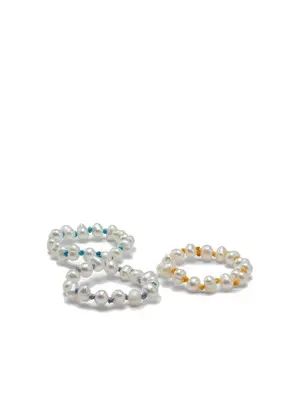 HERMINA ATHENS Pearl-detail Ring Set - White