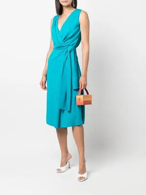 Alberta Ferretti Wrap-style Midi Dress
