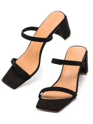 By Far Tanya 60mm Sandals - Black