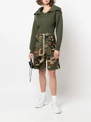Palm Angels Camouflage-print Knee-length Shorts