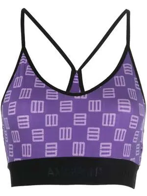 AMBUSH Monogram-print Bra Top - Purple