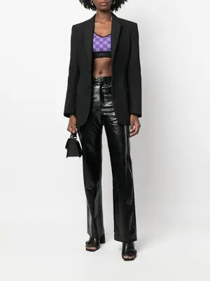 AMBUSH Monogram-print Bra Top - Purple