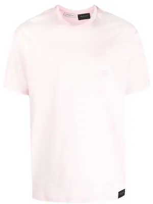 LOW BRAND Logo-embroidered T-shirt - Pink