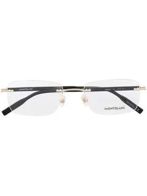 Montblanc Rectangular Frame Glasses - Gold