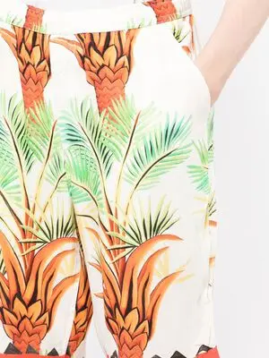 ENDLESS JOY Date Palm Motif-print Bermuda Shorts - Neutrals