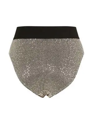 Dolce & Gabbana High-waisted Crystal-embellished Briefs