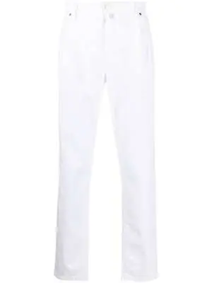 Incotex Pleat-detail Straight-leg Trousers - White