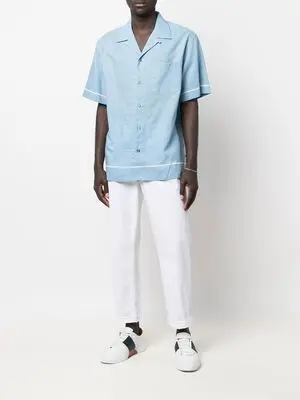 Incotex Pleat-detail Straight-leg Trousers - White