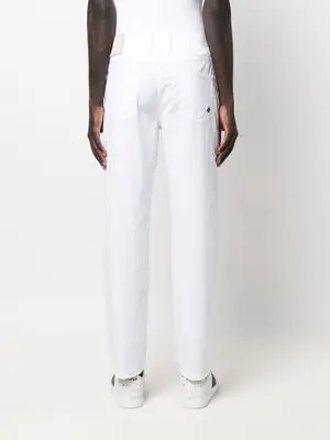 Incotex Pleat-detail Straight-leg Trousers - White