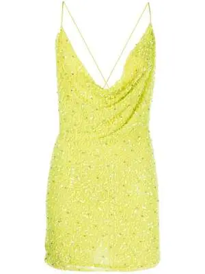 Retrofete Mich Sequin-embellished Mini Dress - Yellow