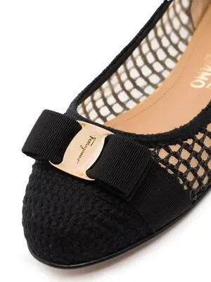 FERRAGAMO Varina Ballerina Shoes - Black