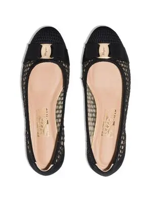 FERRAGAMO Varina Ballerina Shoes - Black