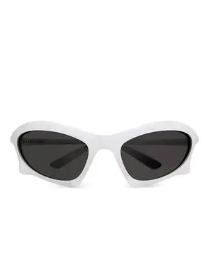 Balenciaga Bat Rectangle Sunglasses - White