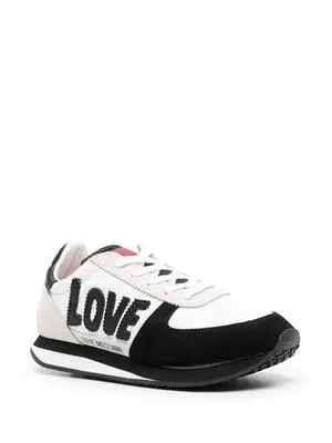 Moschino Suede-panelled Sneakers