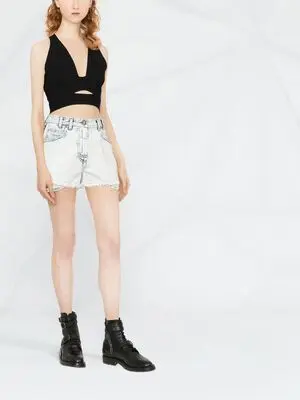Balmain Layered Denim Shorts