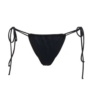 REINA OLGA Self-tie Bikini Bottoms - Black