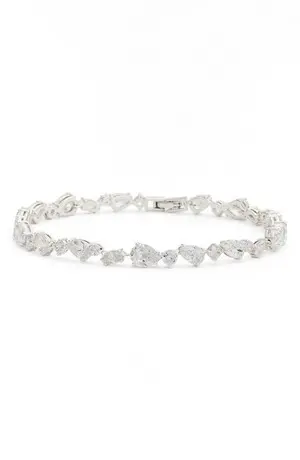 Nadri Ava Line Bracelet Silver