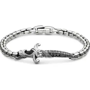 David Yurman Waves Dagger Bracelet - Black Diamond