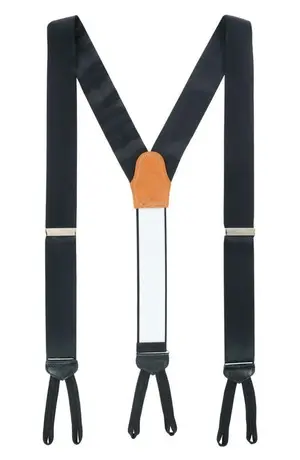 Trafalgar Sutton Silk Suspenders - Black
