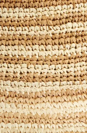 L*Space Isadora Straw Bucket Hat - Natural Stripe
