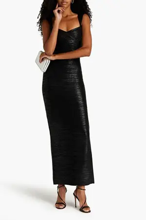 Herve Leger Metallic Bandage Gown