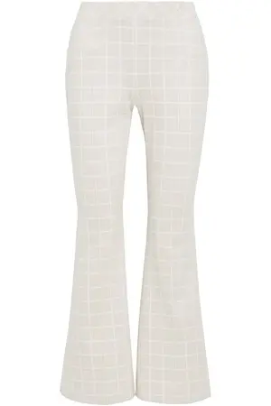 Rosetta Getty Checked Cady Flared Pants