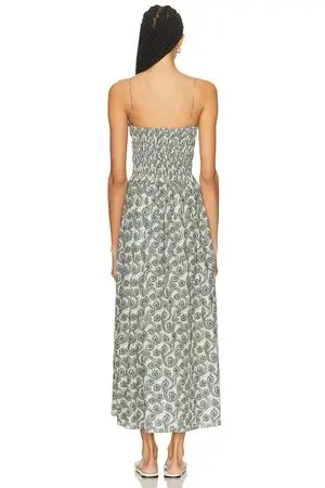 Matteau Shirred Bodice Dress - Vine