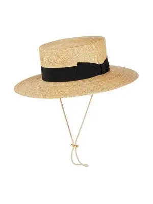 Gucci Straw Boater Hat - Neutrals